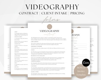 Videography Contract Template, Contract for Videographers, Canva ...