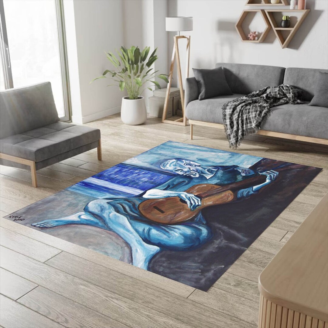 Pablo Picasso, 1903 Pablo Picasso Rug, Old Guitarist Rug, Picasso's ...