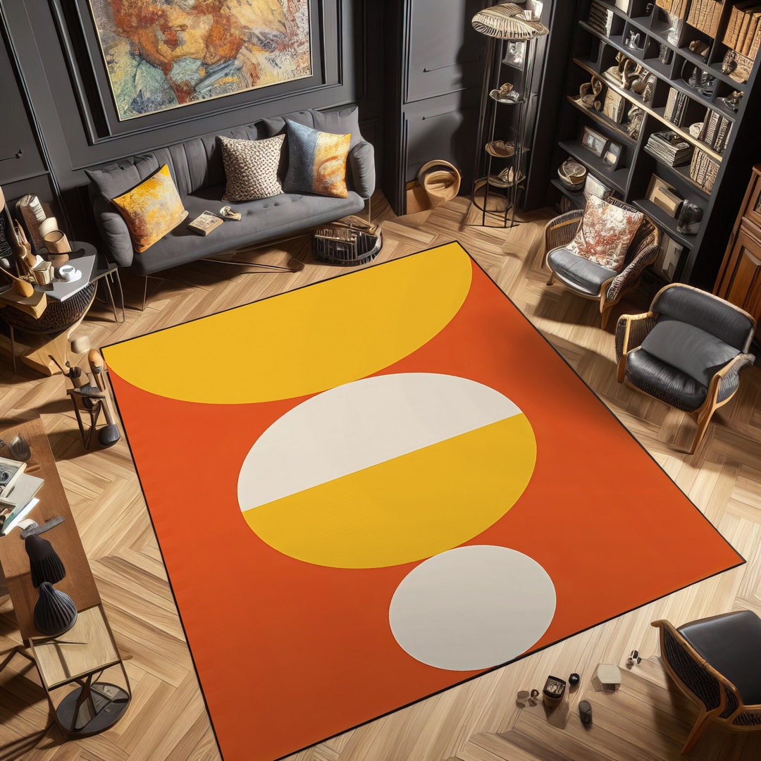 Bauhaus, Bauhaus Three Circle Rug, Bauhaus Rug, Abstract Geometric ...