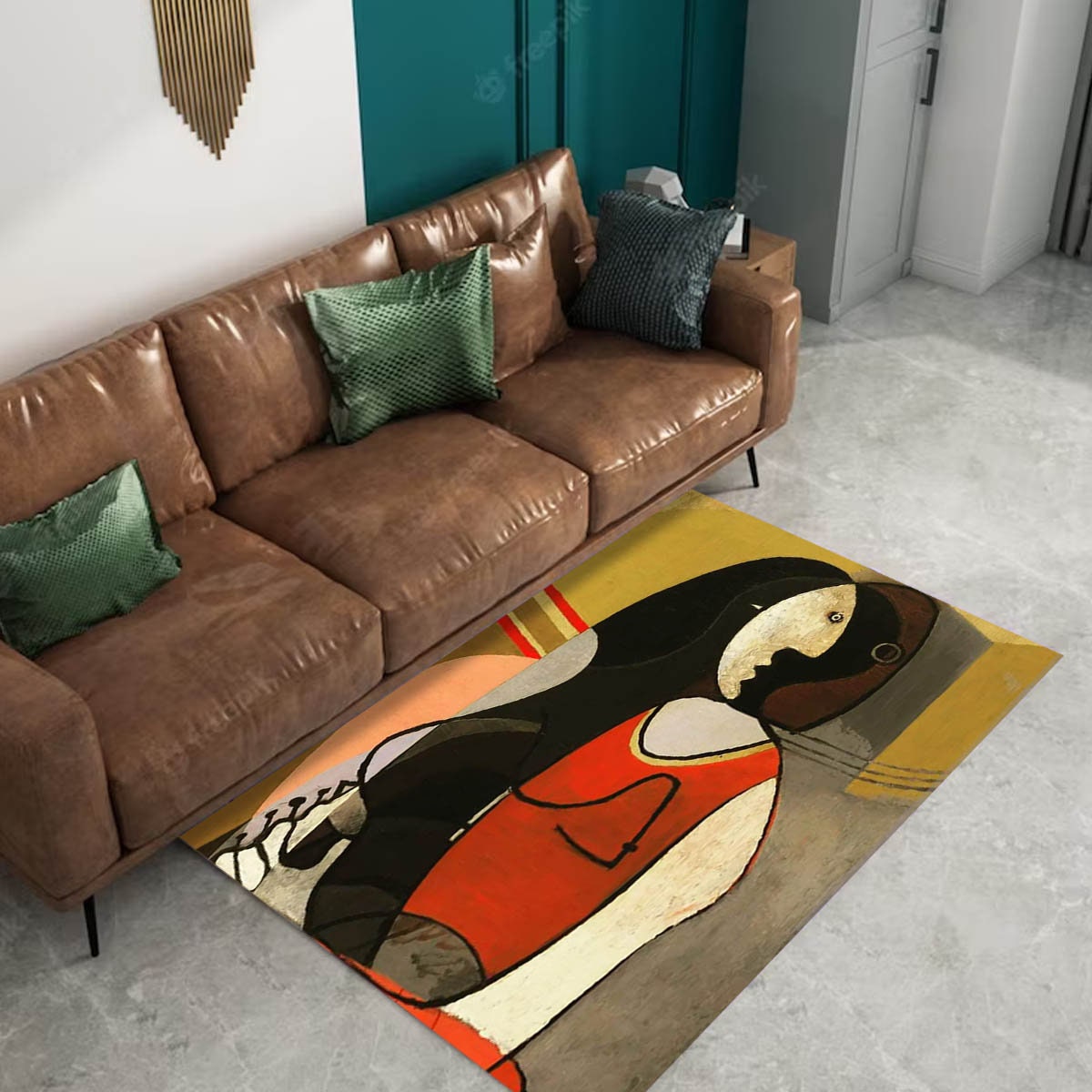 Pablo Picasso, 1927 Pablo Picasso Rug, Sitting Woman Rug, Cubism Rug ...