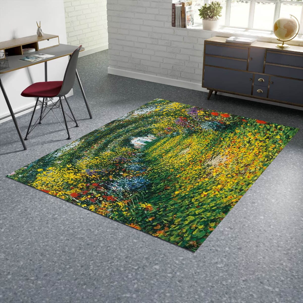Claude Monet, Claude Monet Rug, Irises in Monet's Garden Rug ...