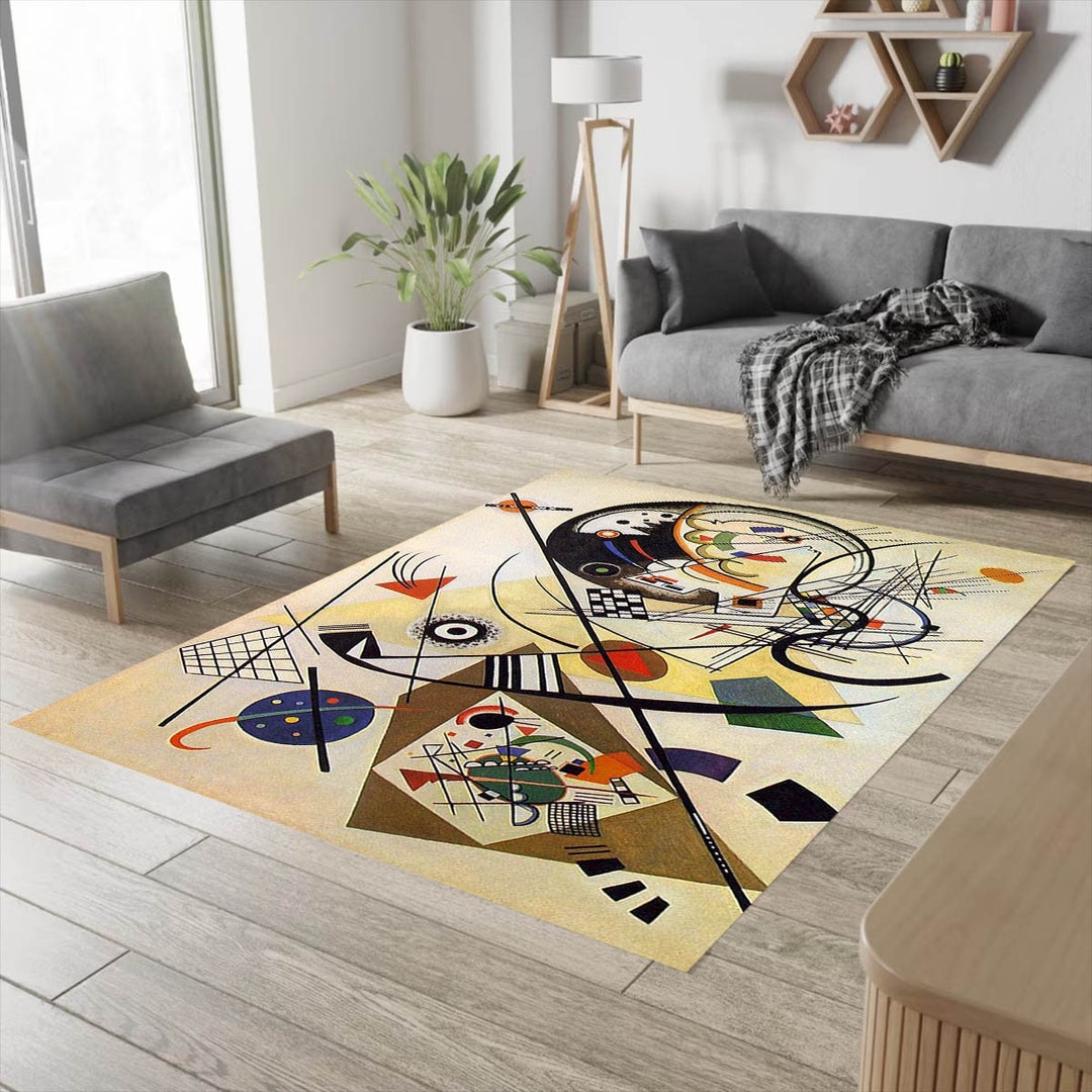 1923 Vasili Kandinski Rug Transverse Line Rug Modernism Rug - Etsy