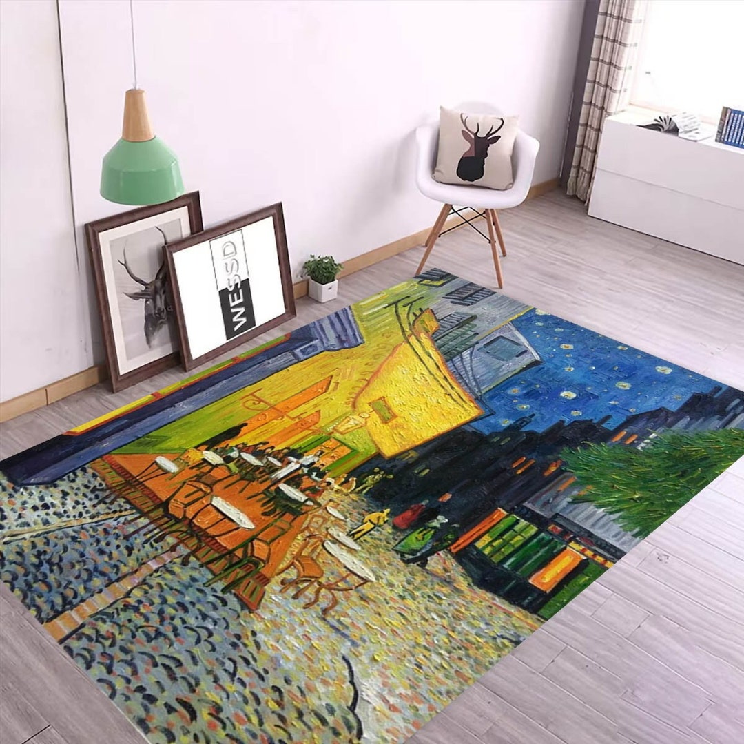 Van Gogh, 1888 Vincent Van Gogh Rug, Cafe Terrace at Night Rug ...