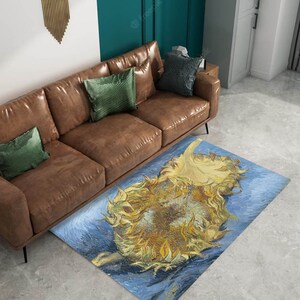 Van Gogh, Vincent Van Gogh Rug, Two Cut Sunflowers Rug, Still Life Rug ...