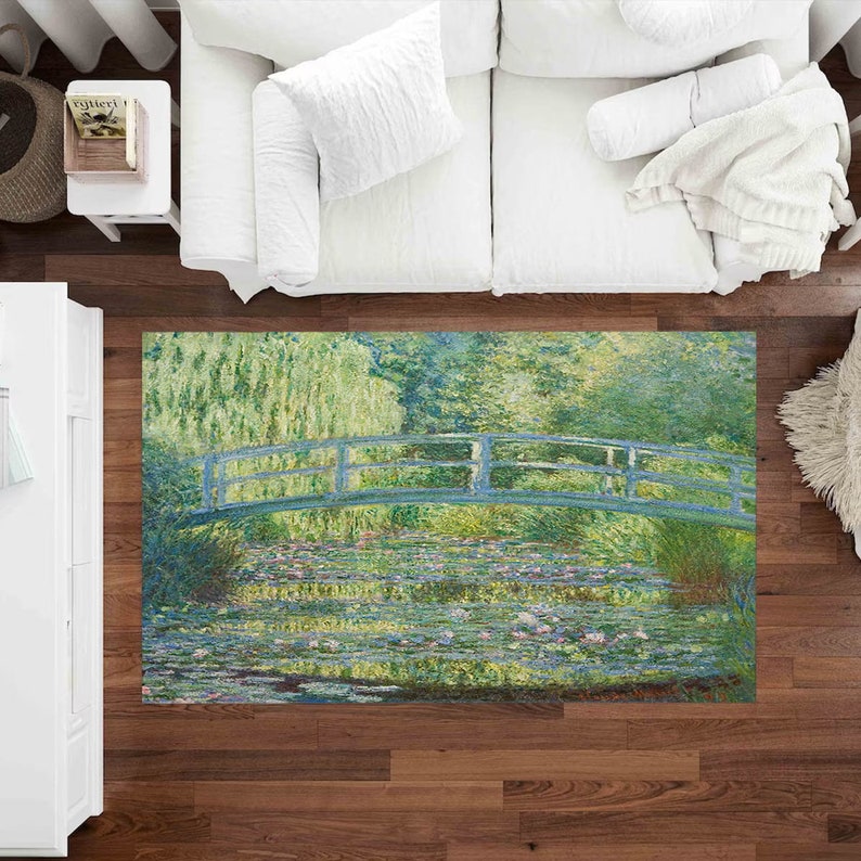 Claude Monet, Claude Monet Rug, the Waterlily Pond: Green Harmony Rug ...