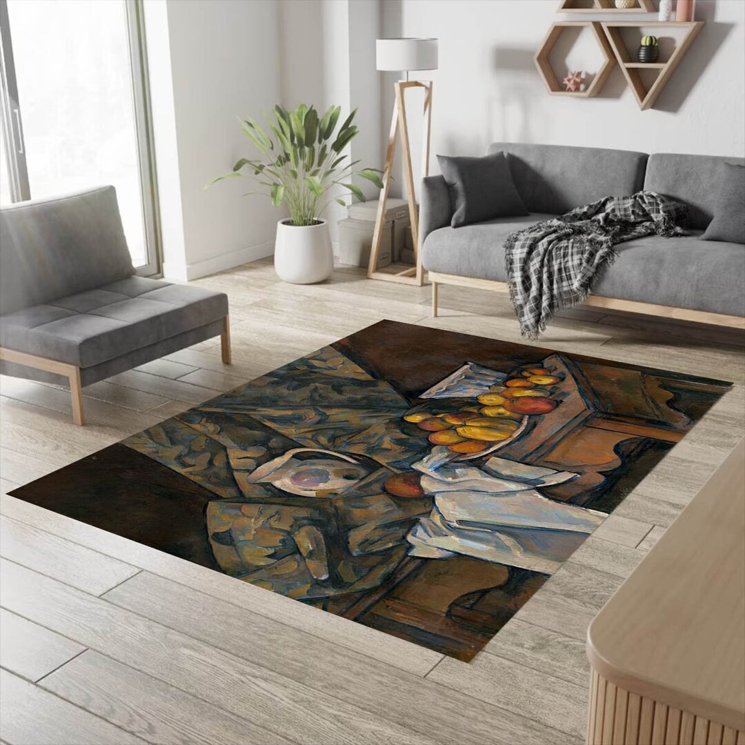 Paul Cezanne, 1905 Paul Cézanne Rug, Still Life With Apples and Peaches ...