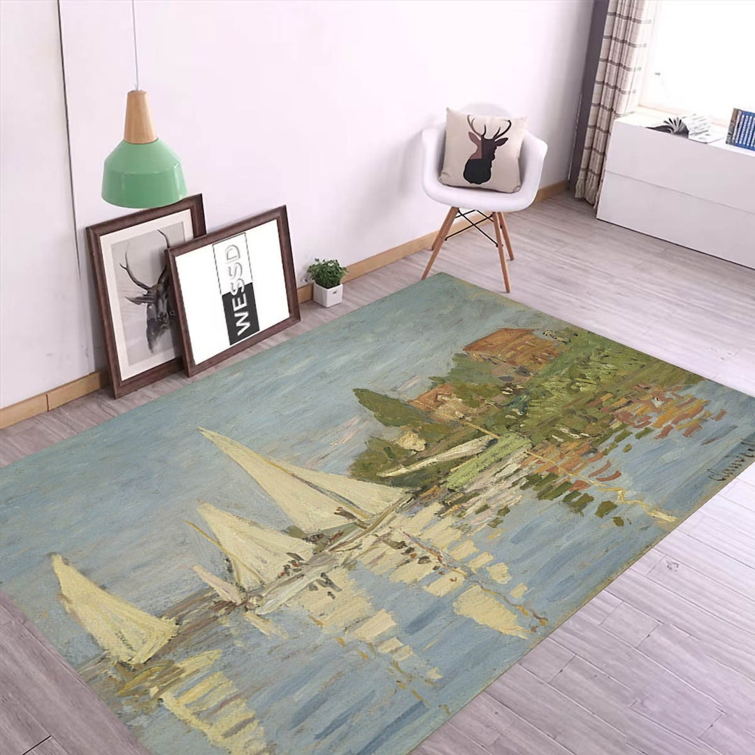 Claude Monet, Claude Monet Rug, Regattas at Argenteuil Rug ...