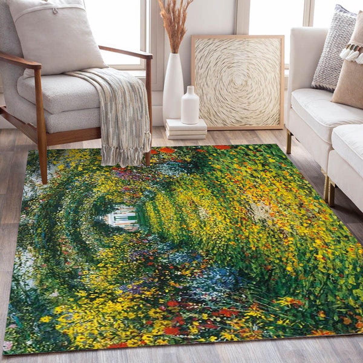 Claude Monet, Claude Monet Rug, Irises in Monet's Garden Rug ...