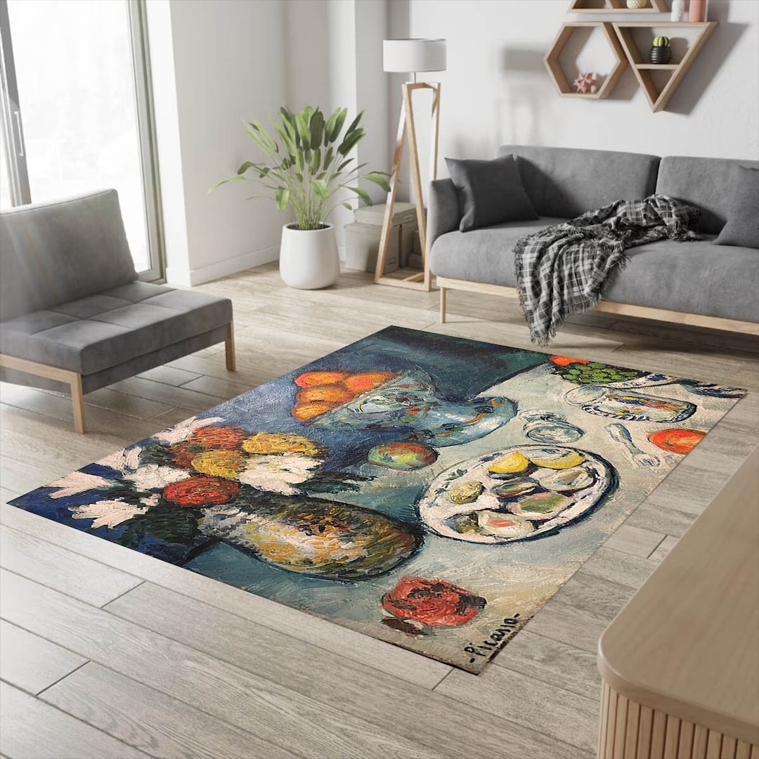 Pablo Picasso, Pablo Picasso Rug, Still Life (the Dessert) Rug, Still ...
