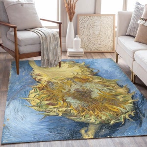 Van Gogh, Vincent Van Gogh Rug, Two Cut Sunflowers Rug, Still Life Rug ...