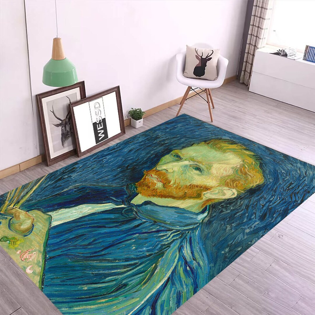 Van Gogh, 1889 Vincent Van Gogh Rug, Self Portrait Rug, Post ...