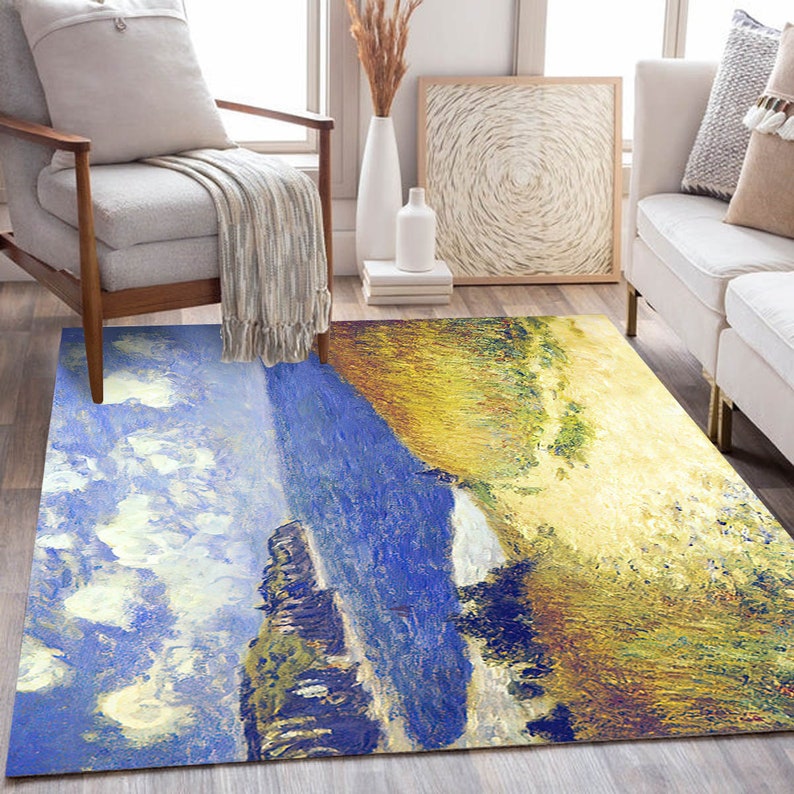 Claude Monet, Claude Monet Rug, Path in the Wheat at Pourville Rug ...