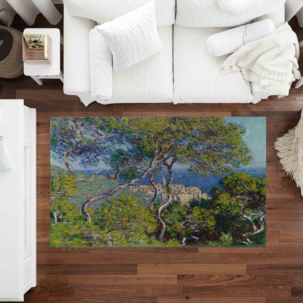 Claude Monet, 1884 Claude Monet Rug, Bordighera Rug, Impressionism Rug ...