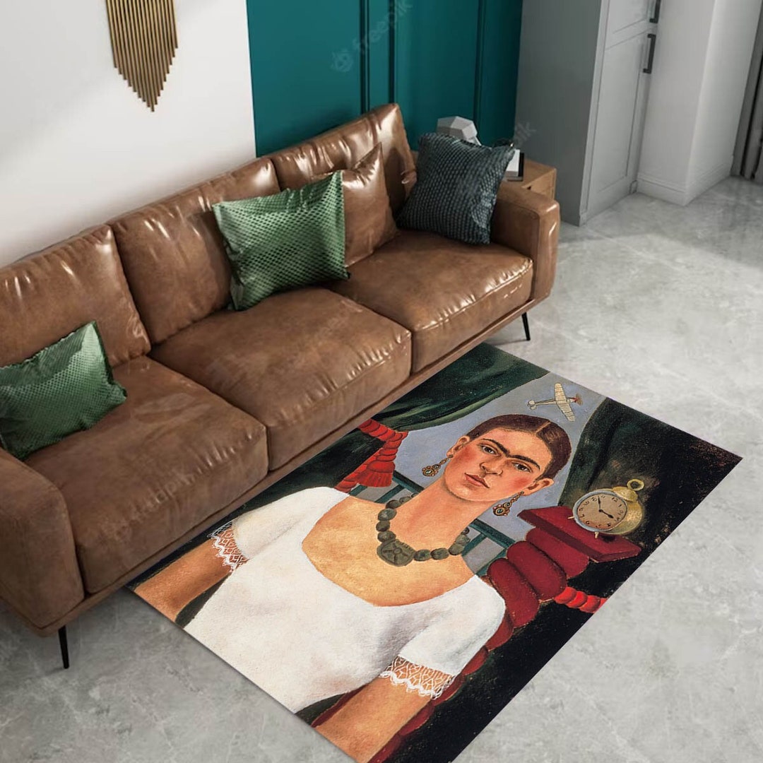 Frida Kahlo, Time Flies - Self-portrait Rug, 1929 Frida Kahlo Rug ...