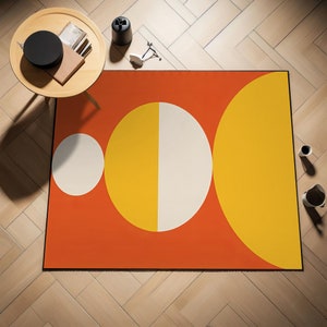 Bauhaus, Bauhaus Three Circle Rug, Bauhaus Rug, Abstract Geometric ...