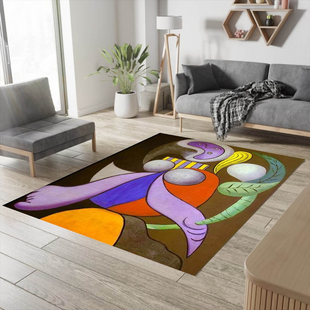 Pablo Picasso, Pablo Picasso Rug, Floral Woman Rug, Surrealism Rug ...