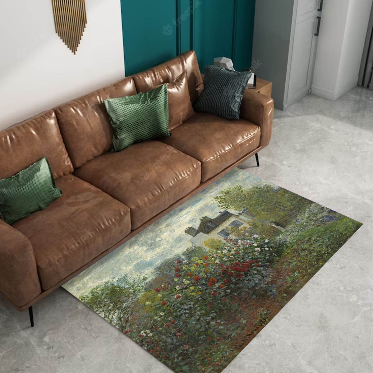 Claude Monet, Claude Monet Rug, Monet's Garden in Argenteuil Rug ...