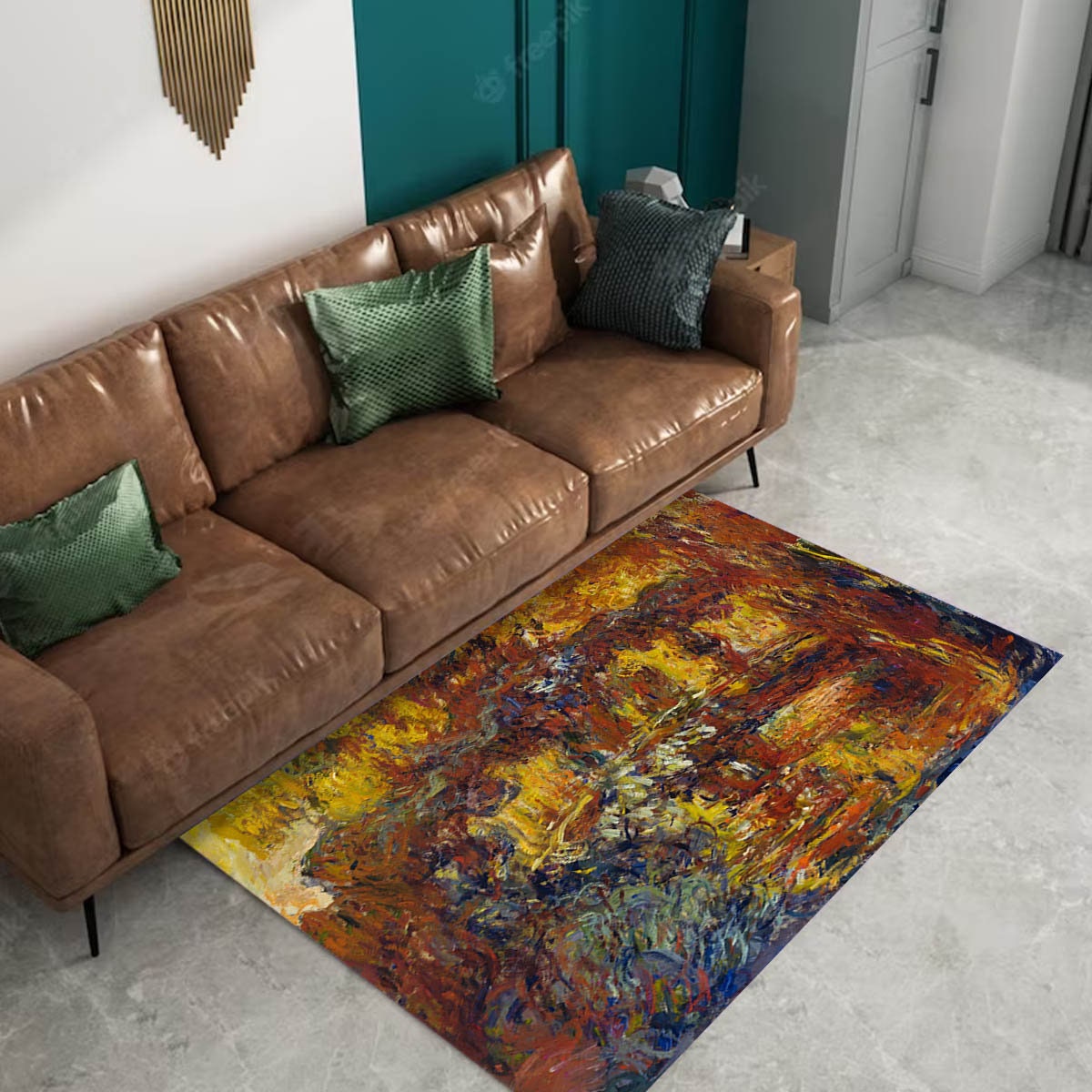 Claude Monet, Claude Monet Rug, the Japanese Footbridge Rug, Trendy Rug ...