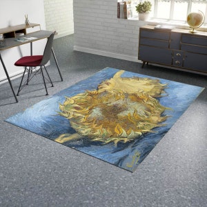 Van Gogh, Vincent Van Gogh Rug, Two Cut Sunflowers Rug, Still Life Rug ...