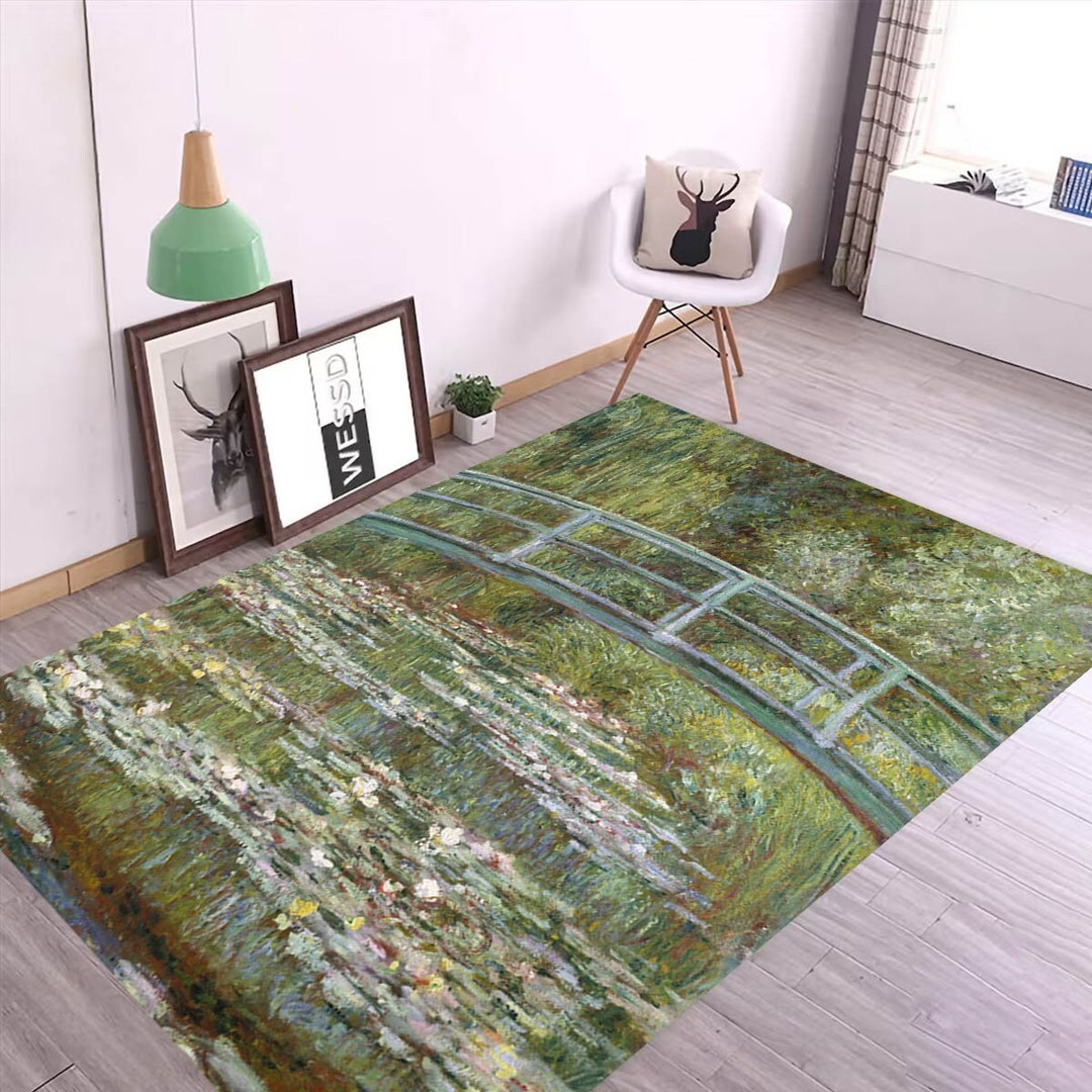 Claude Monet, 1899 Claude Monet Rug, Lake Lotus Rug, Impressionism Rug ...