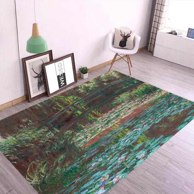 Claude Monet, Claude Monet Rug, Water Lily Pond Rug, Impressionism Rug ...