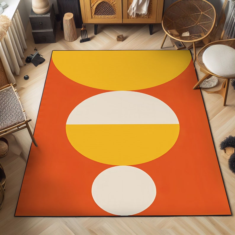 Bauhaus, Bauhaus Three Circle Rug, Bauhaus Rug, Abstract Geometric ...