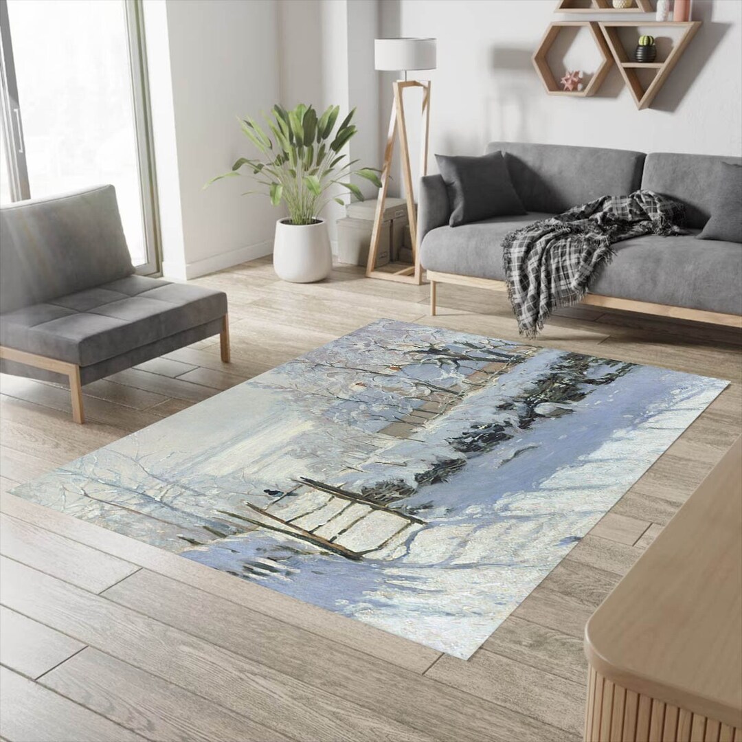 Claude Monet, Claude Monet Rug, Magpie Rug, Impressionism Rug ...