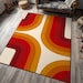 Bauhaus, Bauhaus Retro Bow Rug, Bauhaus Rug, Abstract Geometric Pattern ...