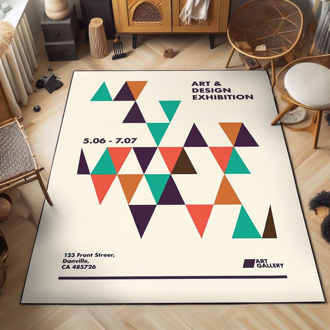 Bauhaus, Bauhaus Art & Design Rug, Bauhaus Rug, Abstract Geometric ...