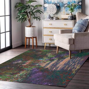 Claude Monet, Claude Monet Rug, Pathway in Monet's Garden at Giverny ...