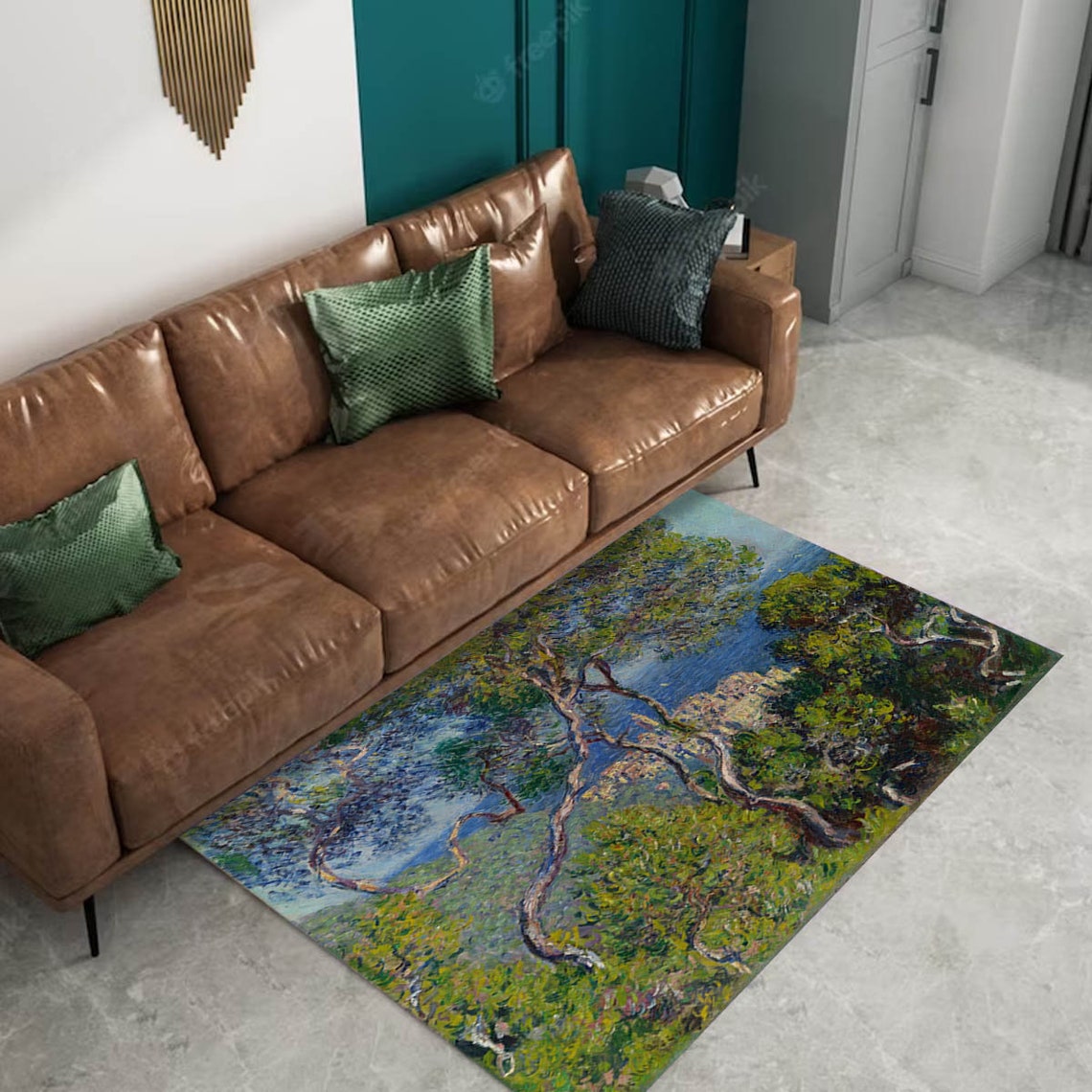 Claude Monet, 1884 Claude Monet Rug, Bordighera Rug, Impressionism Rug ...