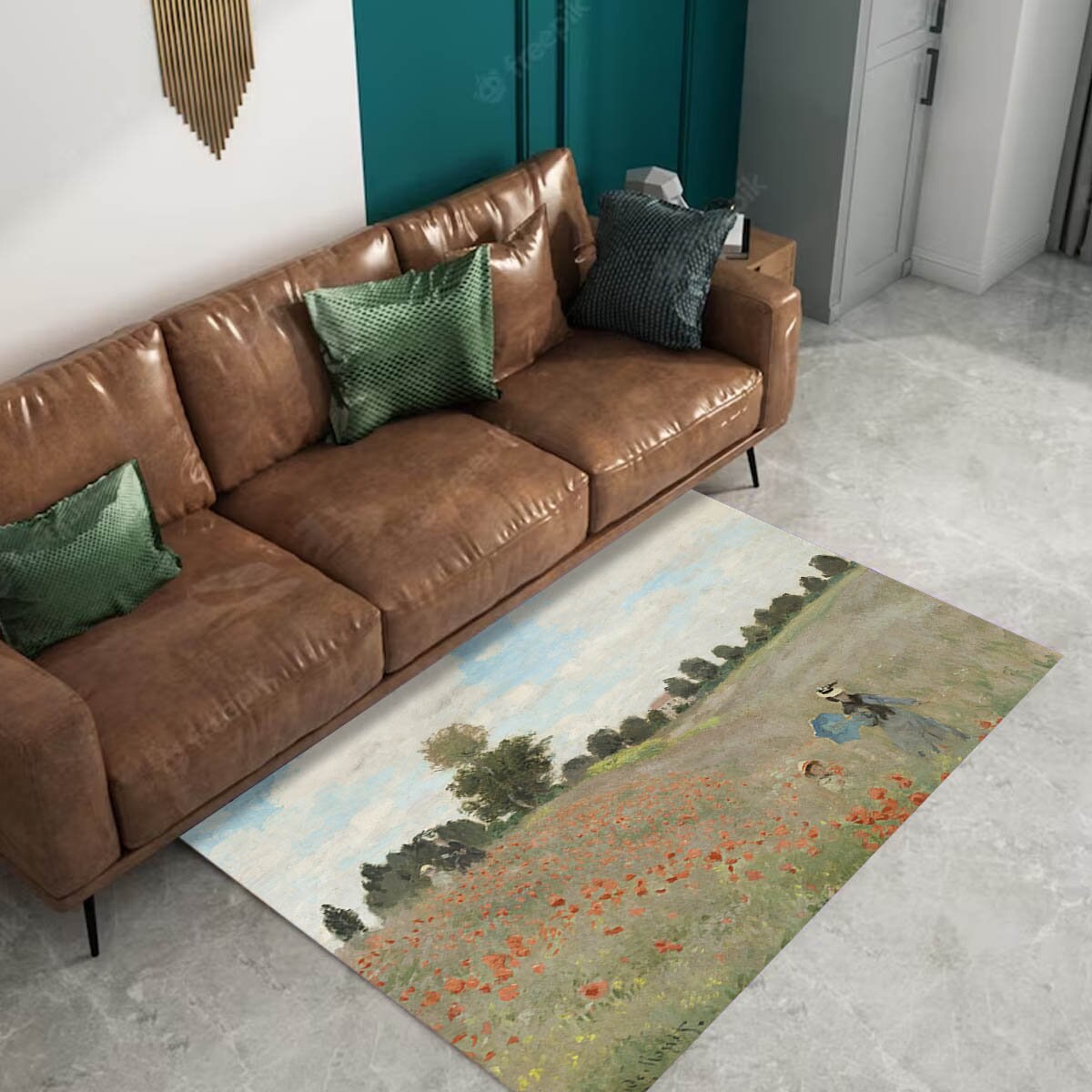 Claude Monet, Claude Monet Rug, Poppies Rug, Impressionism Rug, Modern ...