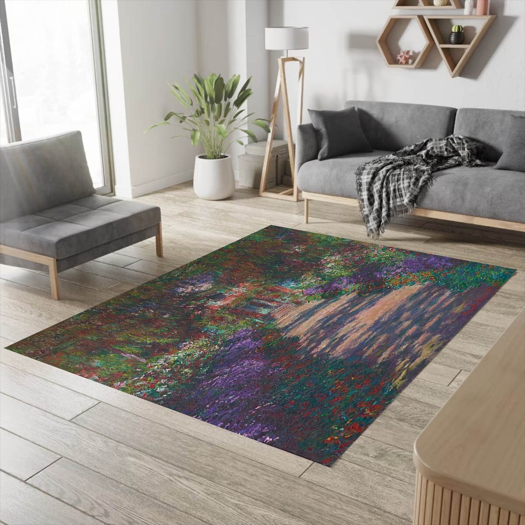 Claude Monet, Claude Monet Rug, Pathway in Monet's Garden at Giverny ...