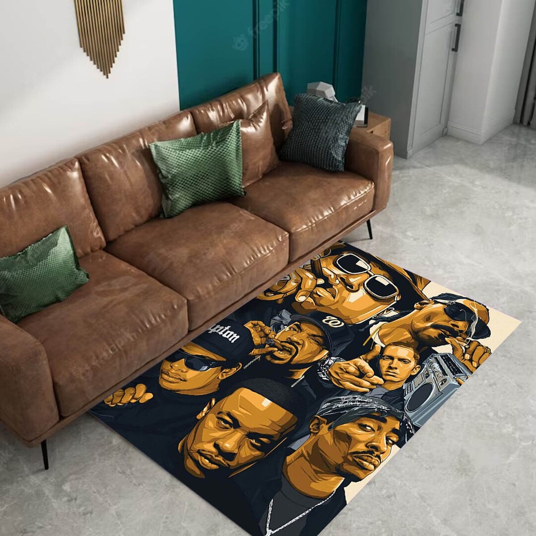 Hip Hop Legends Rug, Hip Hop Rug, Rapper Rug, 2PAC, Biggie Smalls, Wu ...
