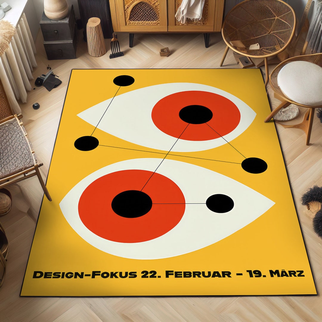Bauhaus, Design Fokus Rug, Bauhaus Rug, Abstract Geometric Pattern Rug ...