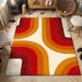 Bauhaus, Bauhaus Retro Bow Rug, Bauhaus Rug, Abstract Geometric Pattern ...
