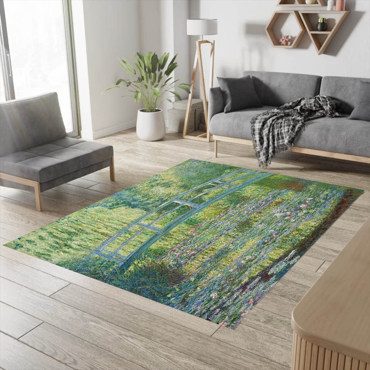 Claude Monet, Claude Monet Rug, the Waterlily Pond: Green Harmony Rug ...