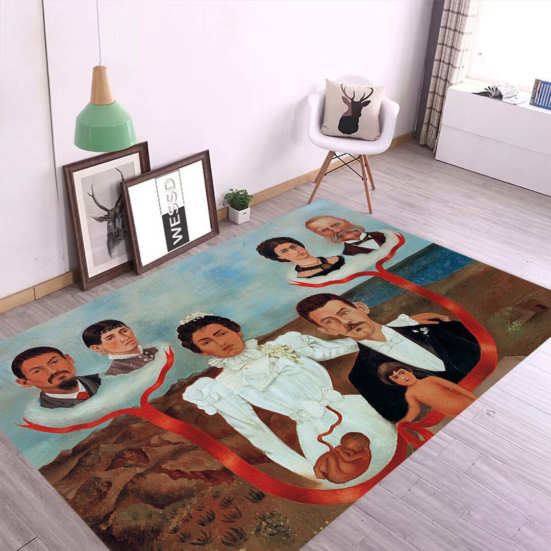 Frida Kahlo, Grandparents, Mom and Dad and Me Rug,1936 Frida Kahlo Rug ...