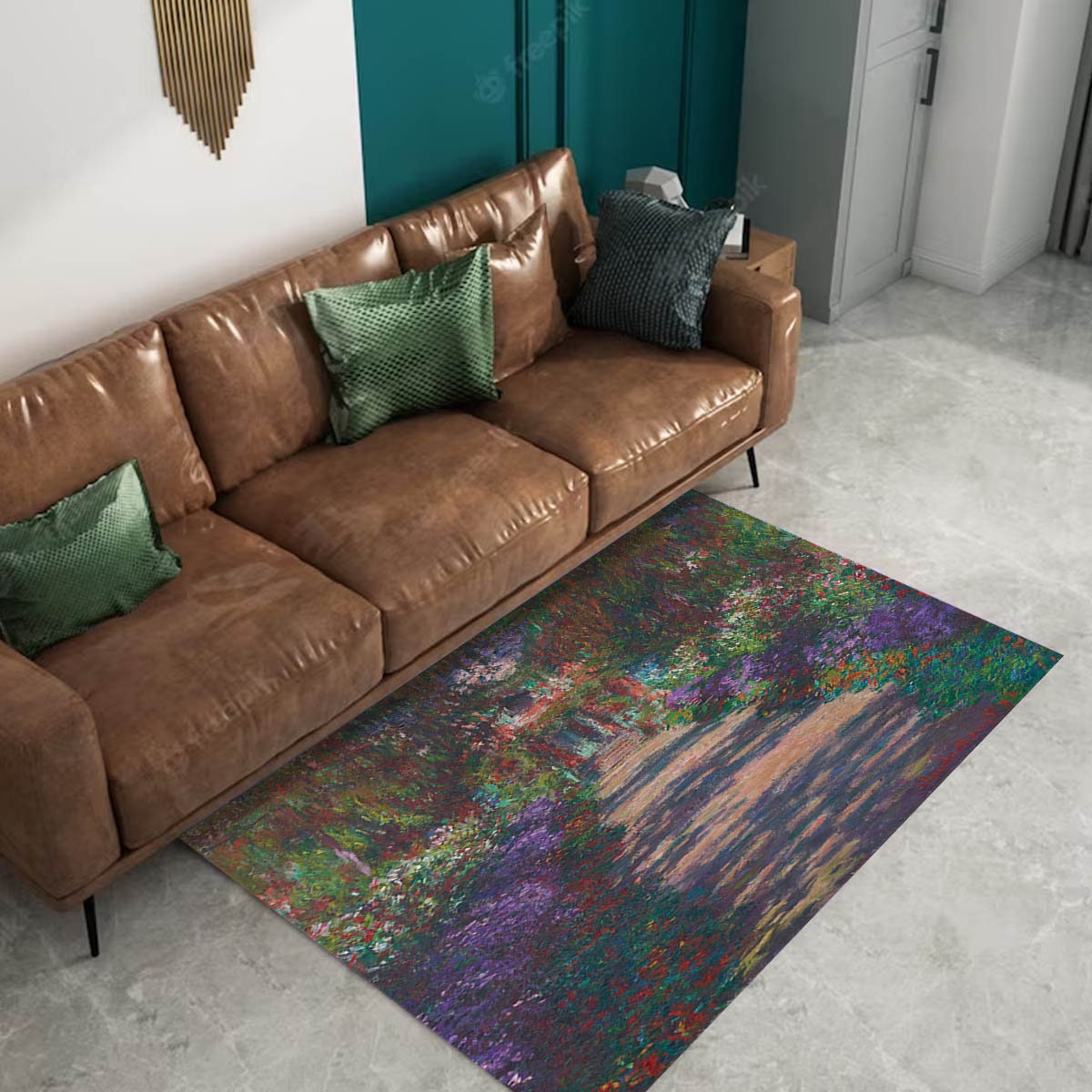 Claude Monet, Claude Monet Rug, Pathway in Monet's Garden at Giverny ...