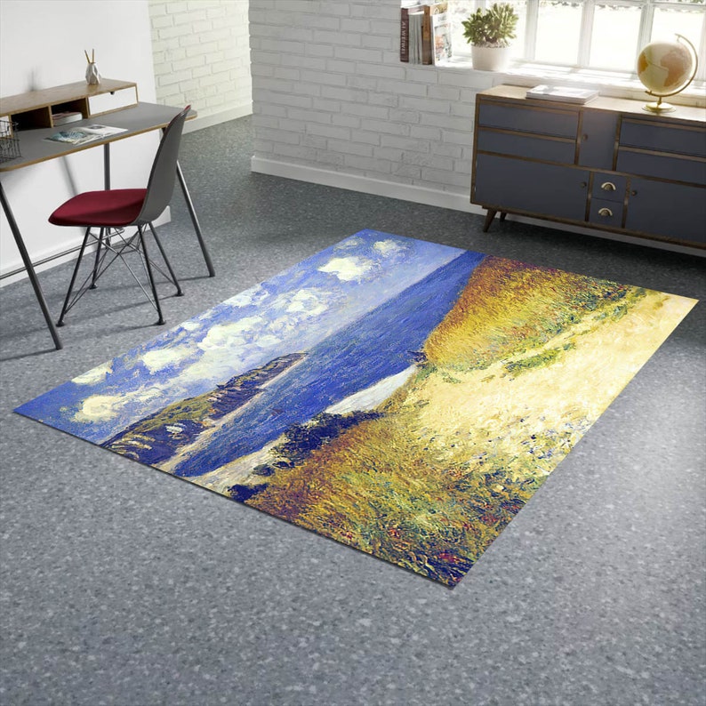 Claude Monet, Claude Monet Rug, Path in the Wheat at Pourville Rug ...