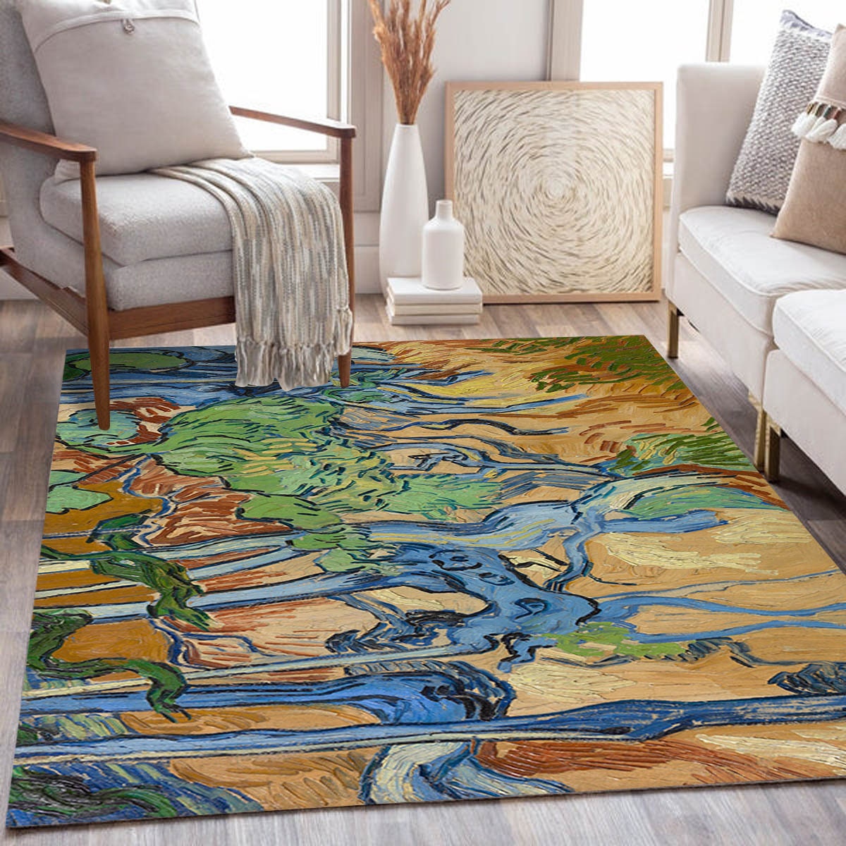 1890 Vincent Van Gogh Rug Tree Roots Rug Post-impressionism - Etsy
