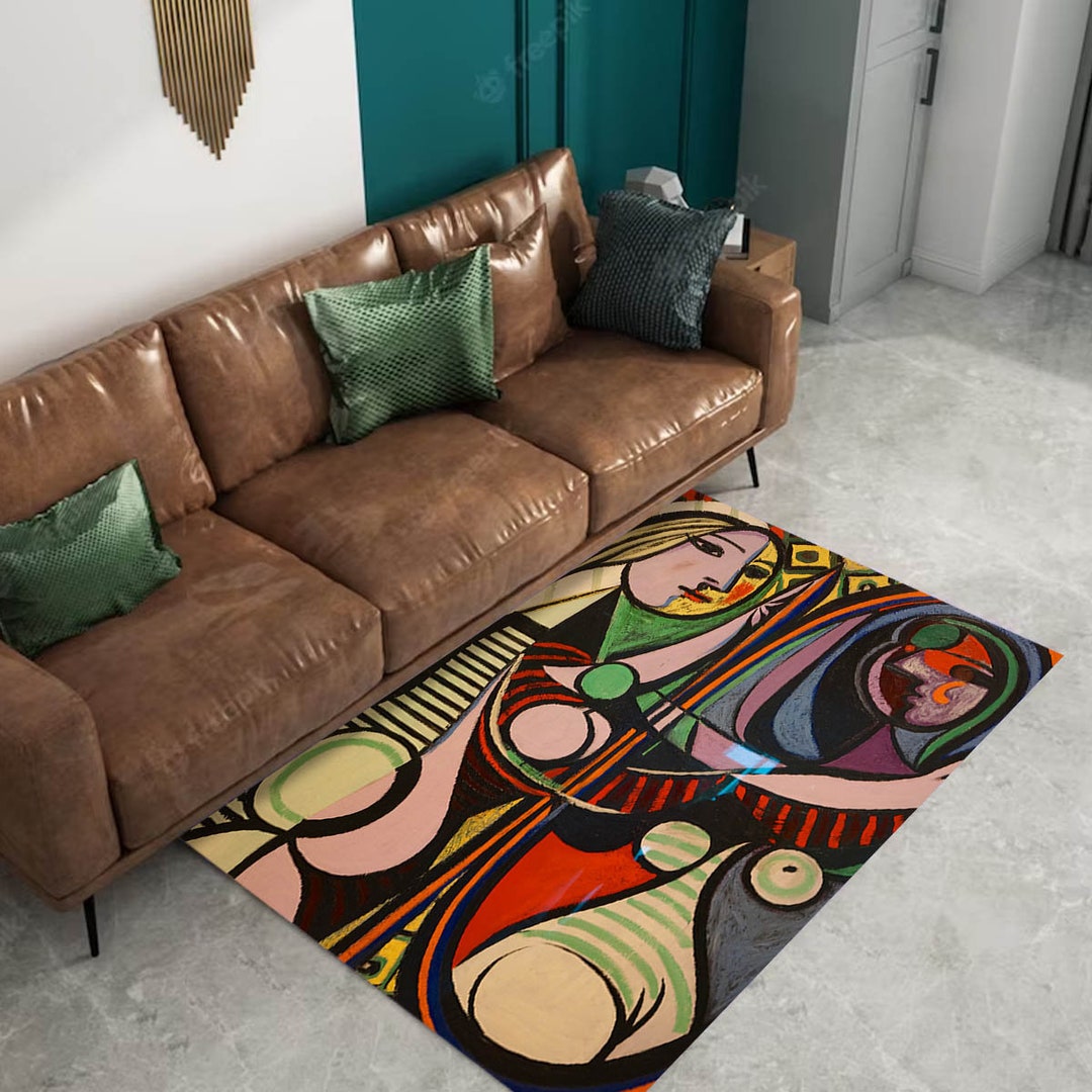 Pablo Picasso, Pablo Picasso Rug, the Girl in the Mirror Rug, Cubism ...