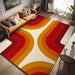 Bauhaus, Bauhaus Retro Bow Rug, Bauhaus Rug, Abstract Geometric Pattern ...