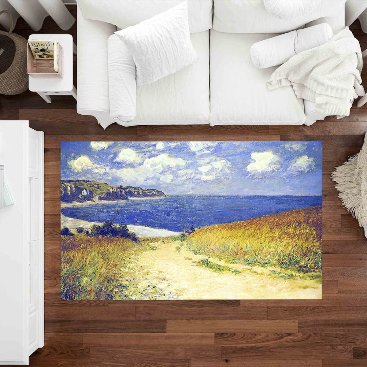 Claude Monet, Claude Monet Rug, Path in the Wheat at Pourville Rug ...