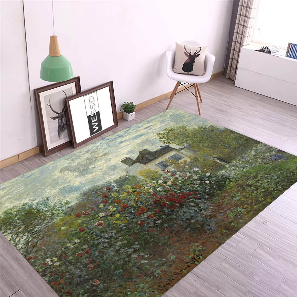 Claude Monet, Claude Monet Rug, Monet's Garden in Argenteuil Rug ...