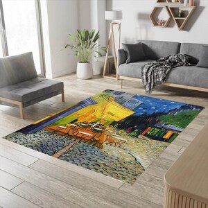 Van Gogh, 1888 Vincent Van Gogh Rug, Cafe Terrace at Night Rug ...