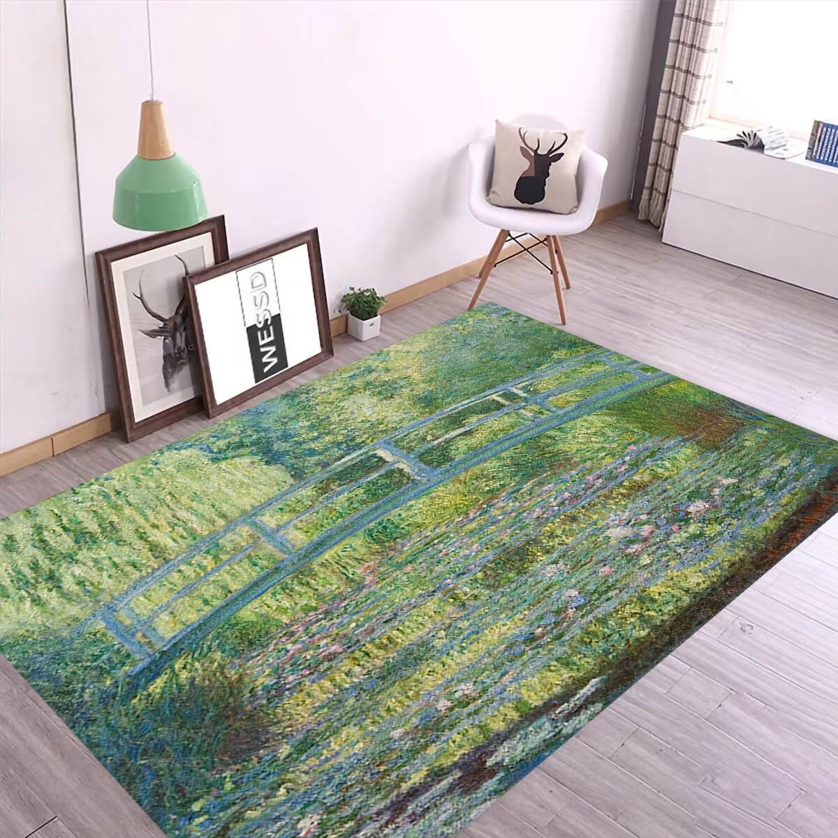 Claude Monet, Claude Monet Rug, the Waterlily Pond: Green Harmony Rug ...