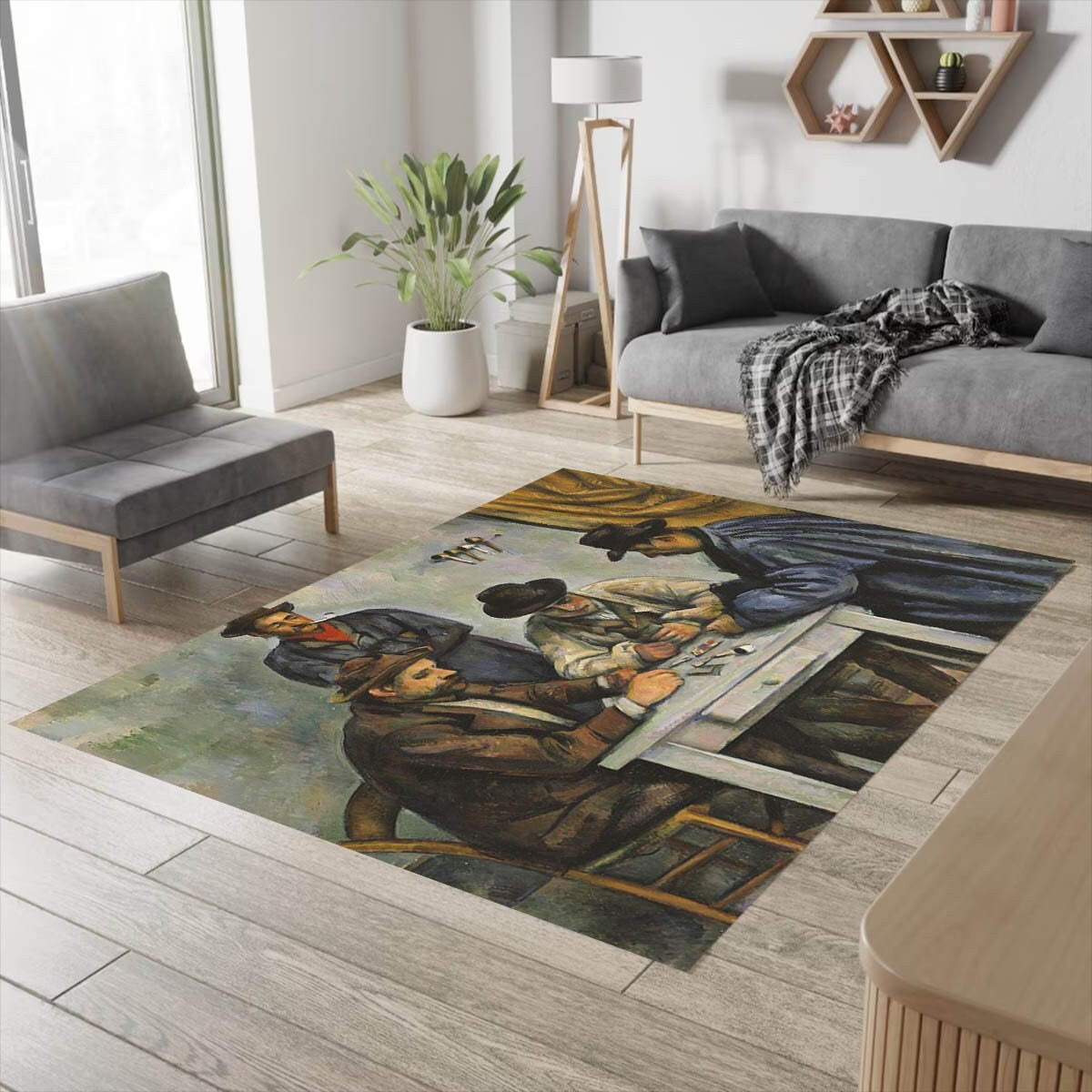 Paul Cezanne, 1895 Paul Cézanne Rug, the Card Players Rug, Post ...