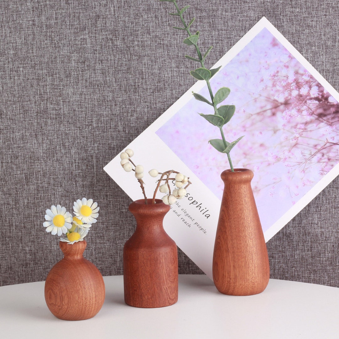 Creative Design Wooden Handmade Vase Decoration Retro Vase - Etsy