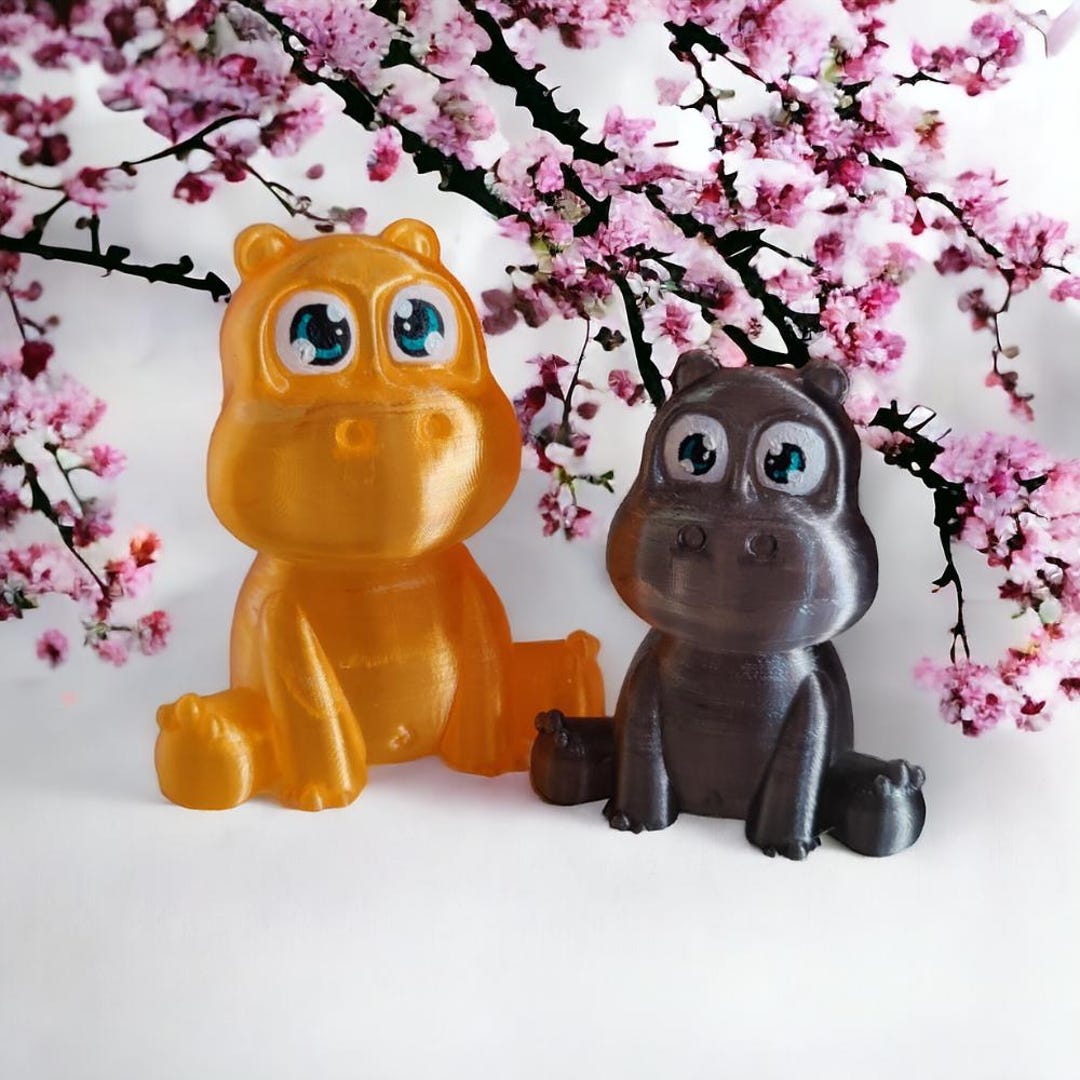 Hippo Moodeng Baby Cute Figure 3D Print File STL Downloadable File Pre ...